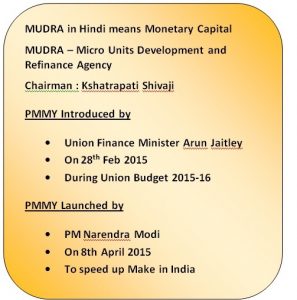 PRADHAN MANTRI MUDRA YOJANA (PMMY)