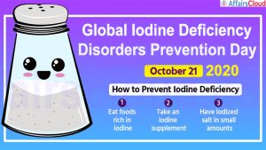 Global Iodine Deficiency Disorders Prevention Day 2020 - October 21