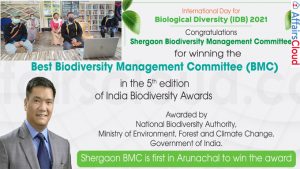 India Biodiversity Awards 2021 - Shergaon BMC, Arunachal Pradesh ...