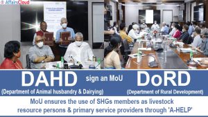DAHD & MoRD signed MoU for Rural Economic Growth