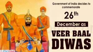 GOI proclaims 26th December as Veer Baal Diwas