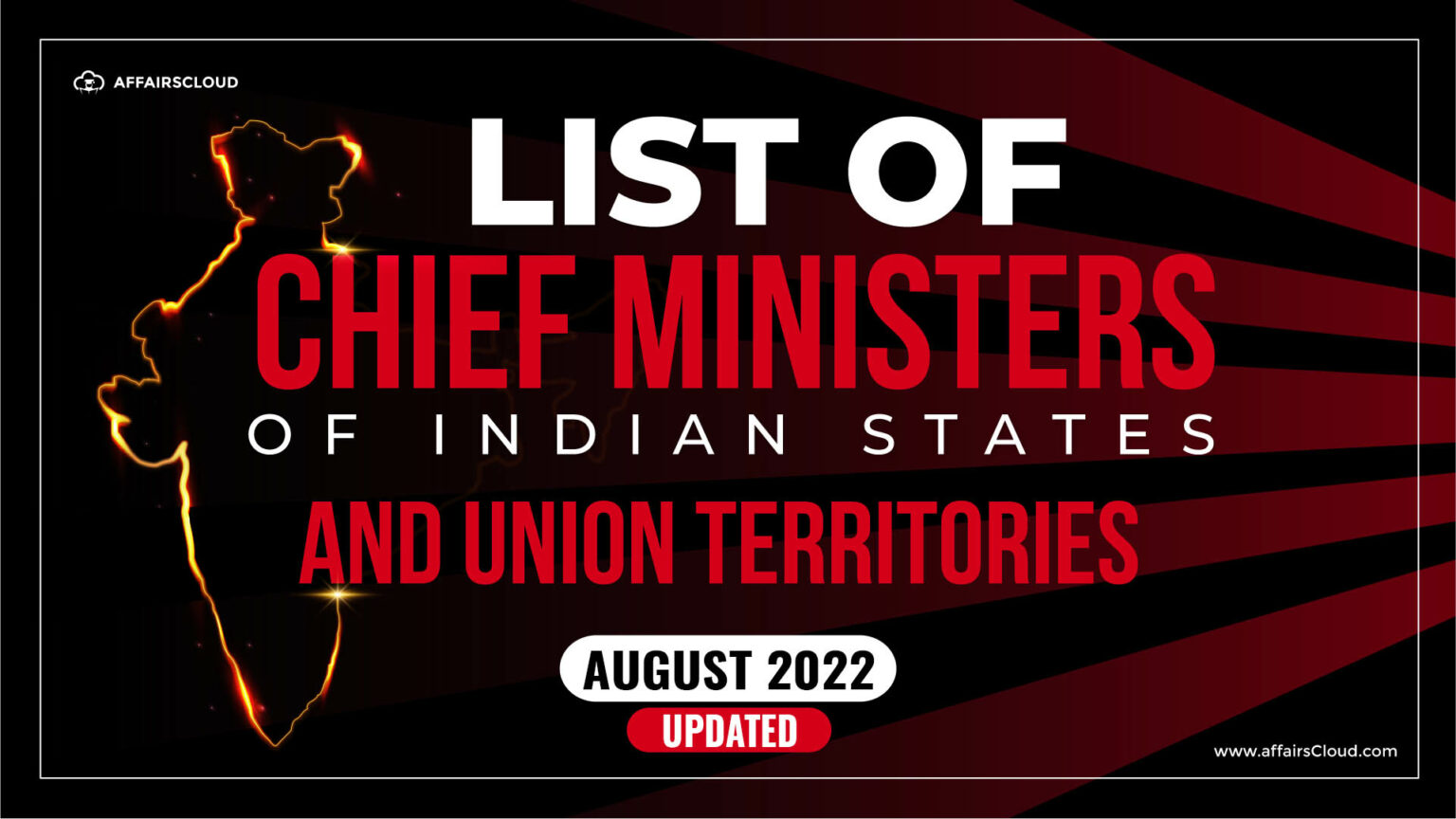 List of Current Chief Ministers in India - August 2022