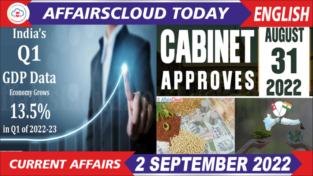 Top Current Affairs 2 September 2022