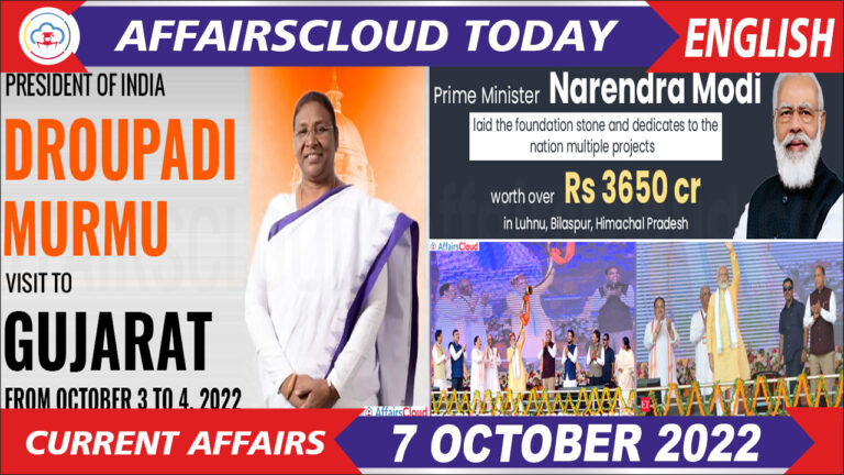 Current Affairs 7 October 2022