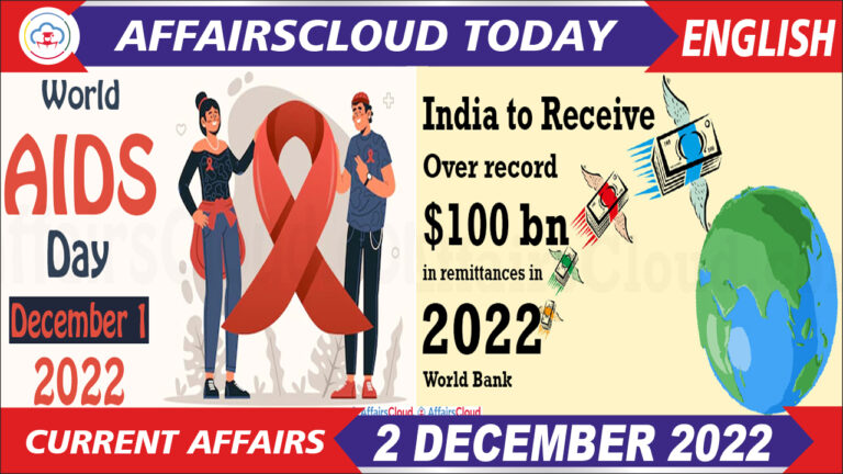 Current Affairs 2 December 2022