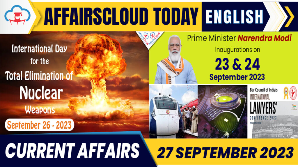 Current Affairs 27 September 2023