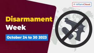 Disarmament Week 2023- October 24 to 30
