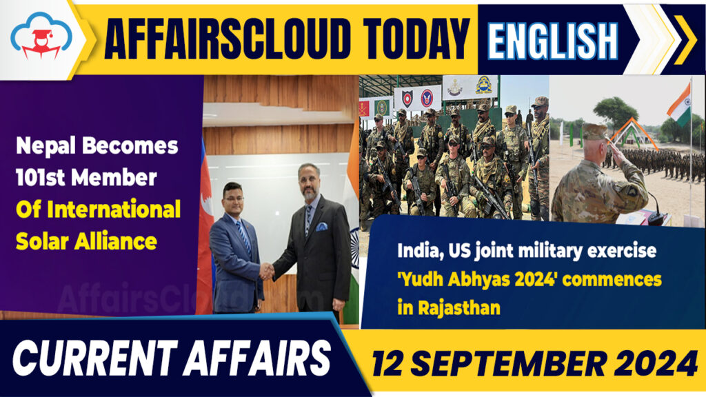 Current Affairs 12 September 2024