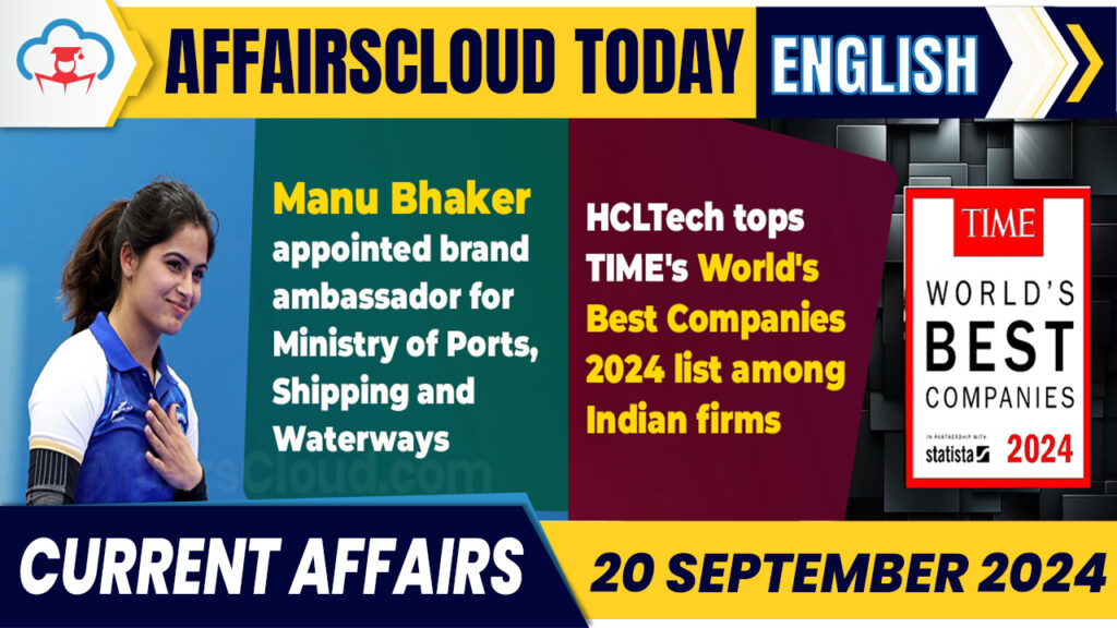 Current Affairs 20 September 2024