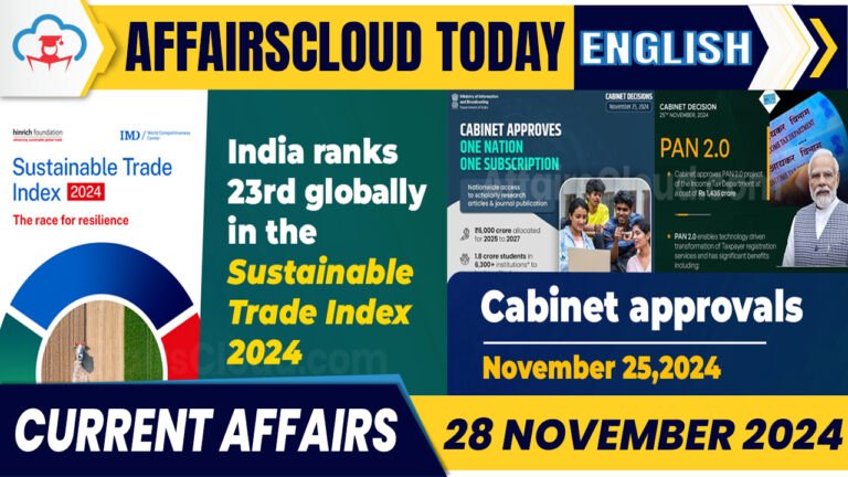 Current Affairs 28 November 2024
