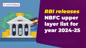RBI Released NBFC Upper Layer List for 2024-25