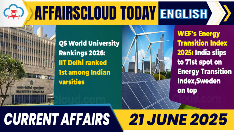 Current Affairs 21 June 2025