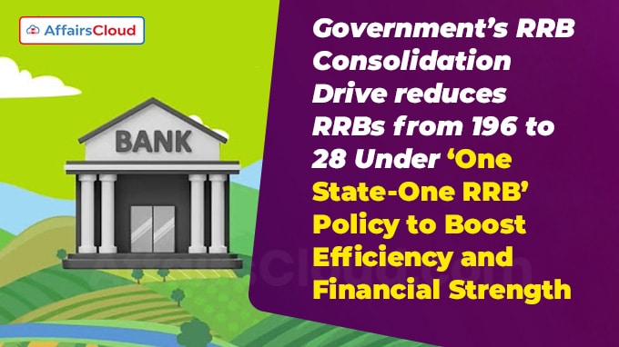 Government’s RRB Consolidation Drive reduces RRBs from 196 to 28 Under ...
