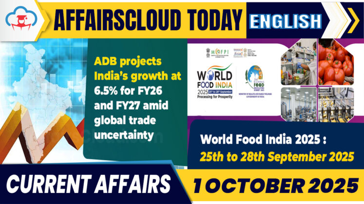 Current Affairs 1 October 2025
