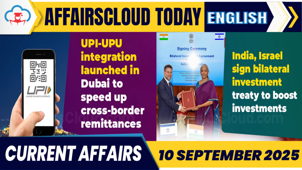 Current Affairs 10 September 2025