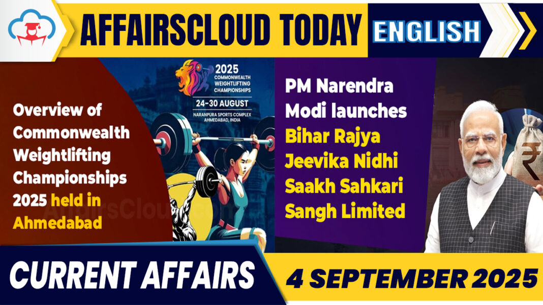 Current Affairs 4 September 2025