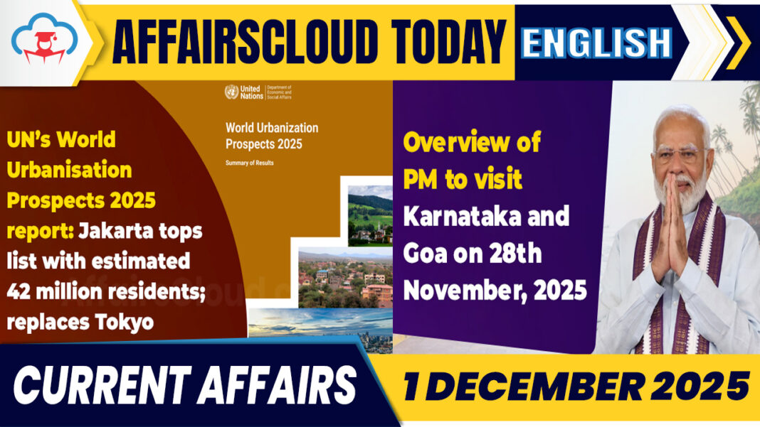 Current Affairs 1 December 2025
