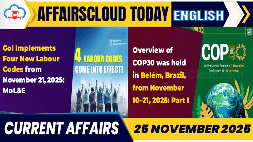Current Affairs 25 November 2025