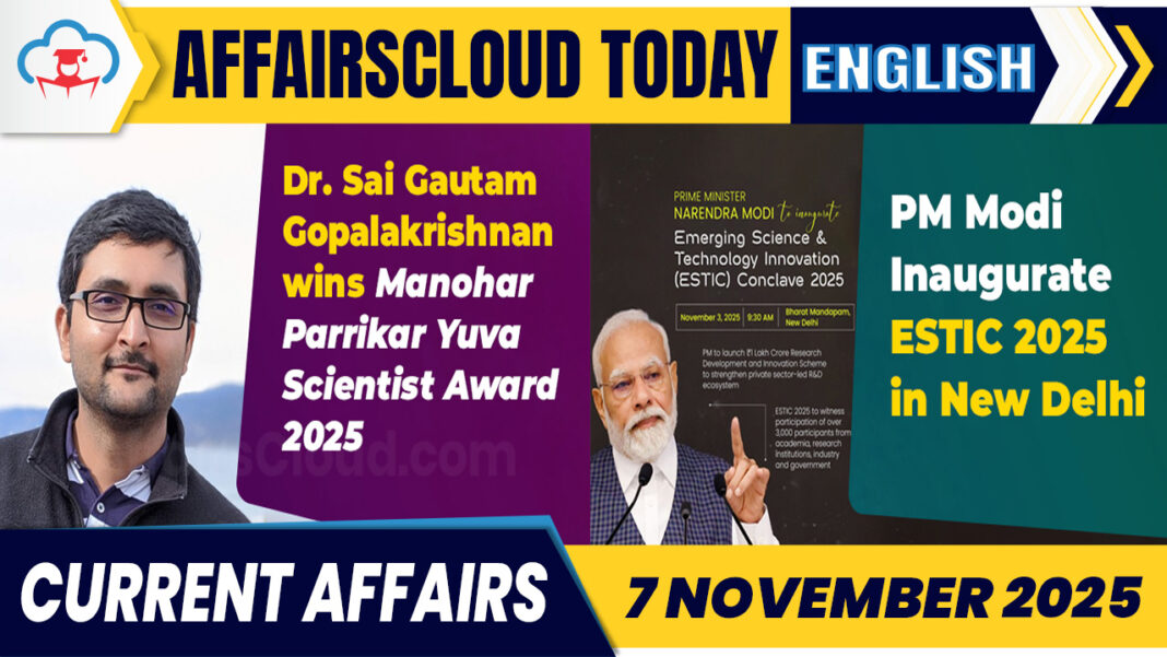 Current Affairs 7 November 2025