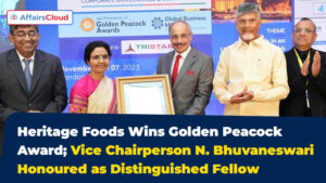 Heritage Foods Wins Golden Peacock Award; Vice Chairperson N ...
