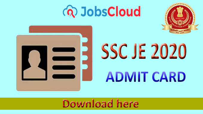 SSC JE 2020 Admit Card Released: Download DV Call Letter - Download ...
